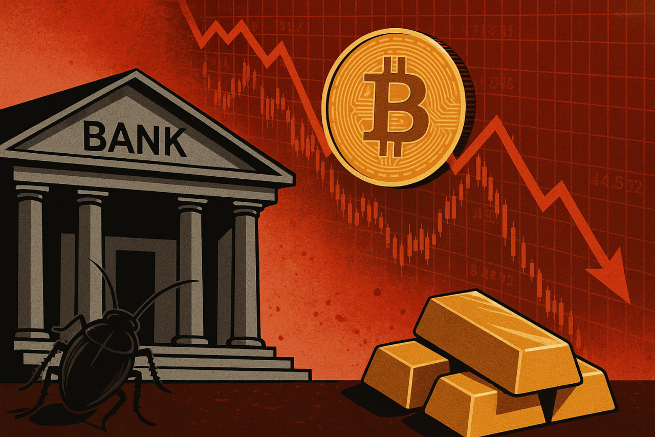 Bitcoin Crashes, Banks Crack - Investors Flee to Gold for Safety